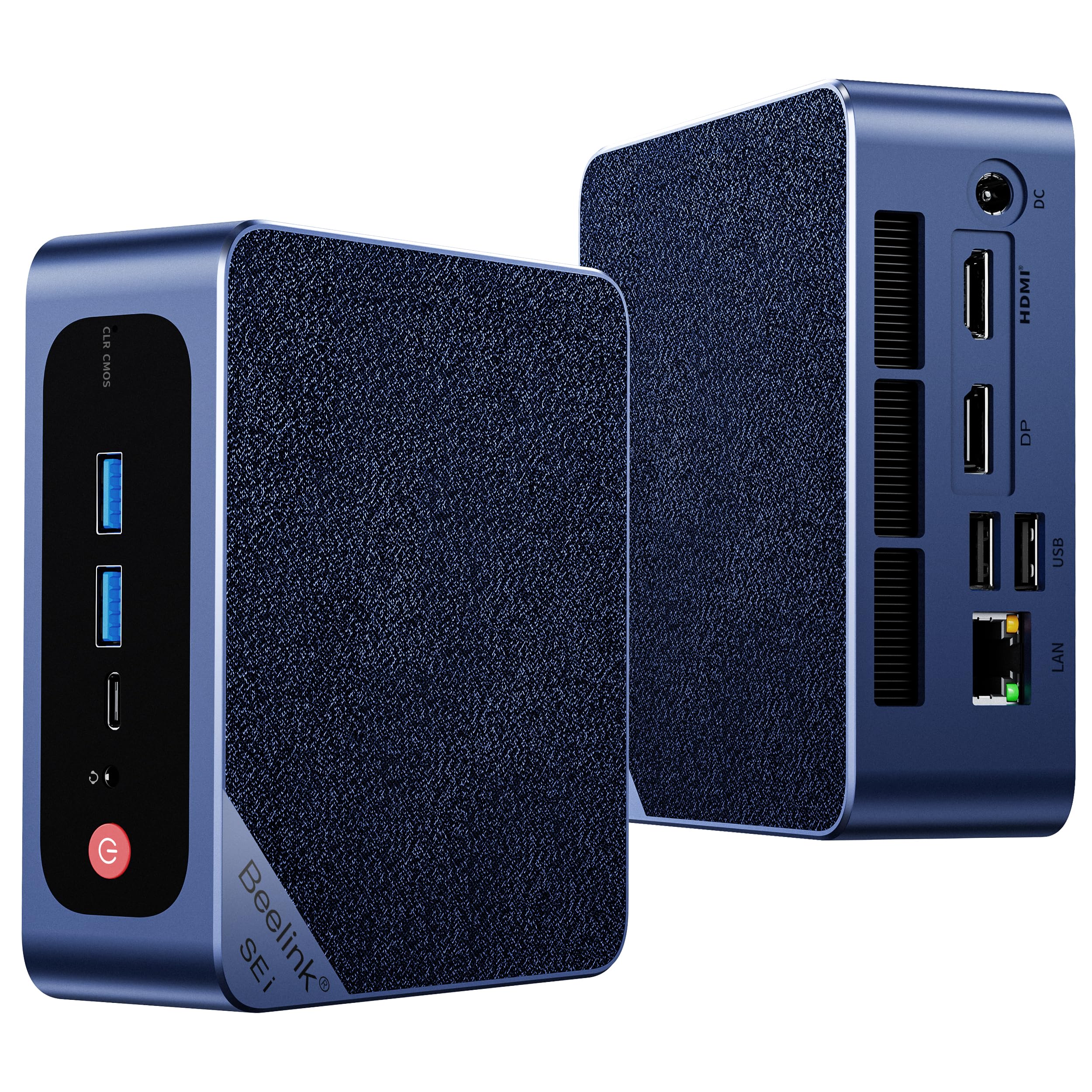 Beelink Mini PC, SEi12 Intel 12th Gen Core i5-12450H (8C/12T, up to 4.4GHz), 16GB DDR4 RAM 500GB SSD Mini Computers Support 4K@60Hz Dual Display, HDMI2.0+DP1.4/WiFi6/BT5.2/PCle 4.0 Mini Desktop