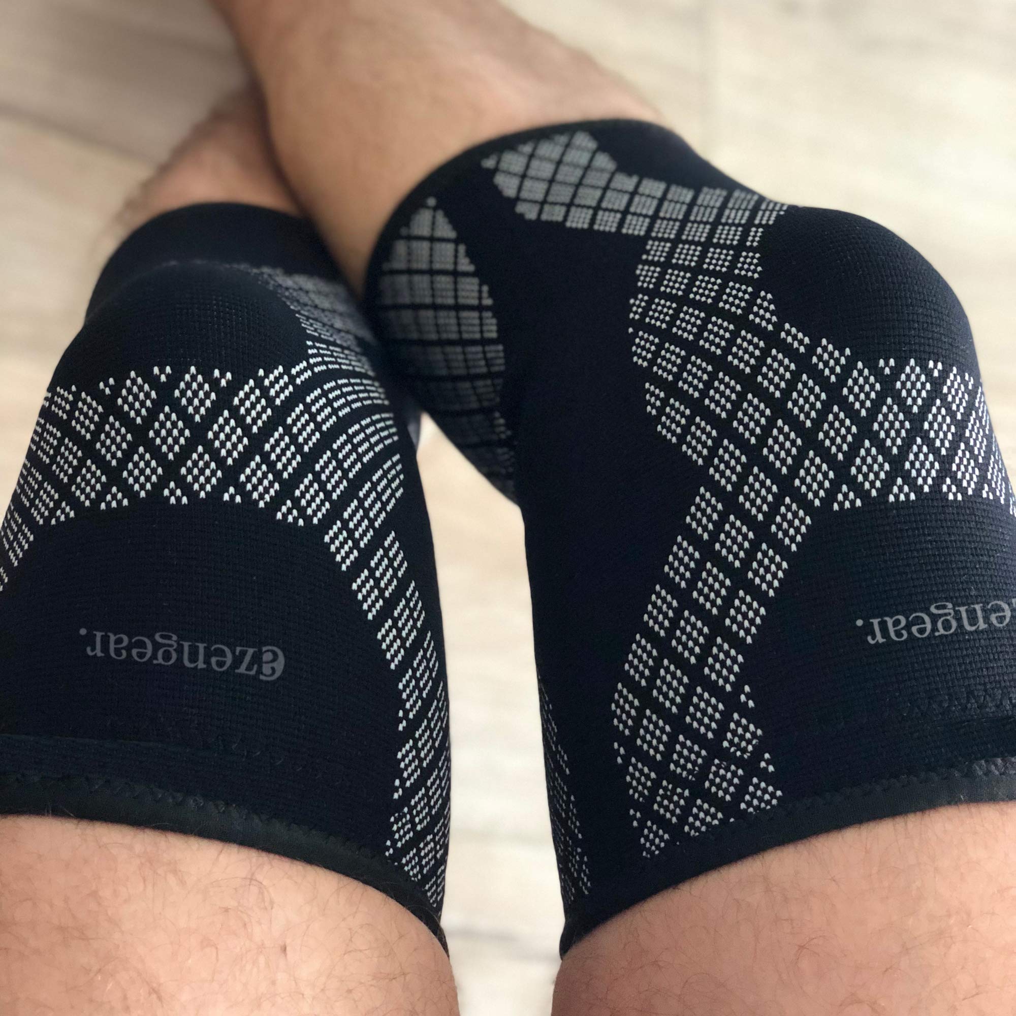 aZengear Arthritis Knee Sleeves (Pair) - Thin Brace for Running, Meniscus Tear, Knee Compression Support, ACL, MCL, Joints Pain, Ligament Injury, Squats (XL)