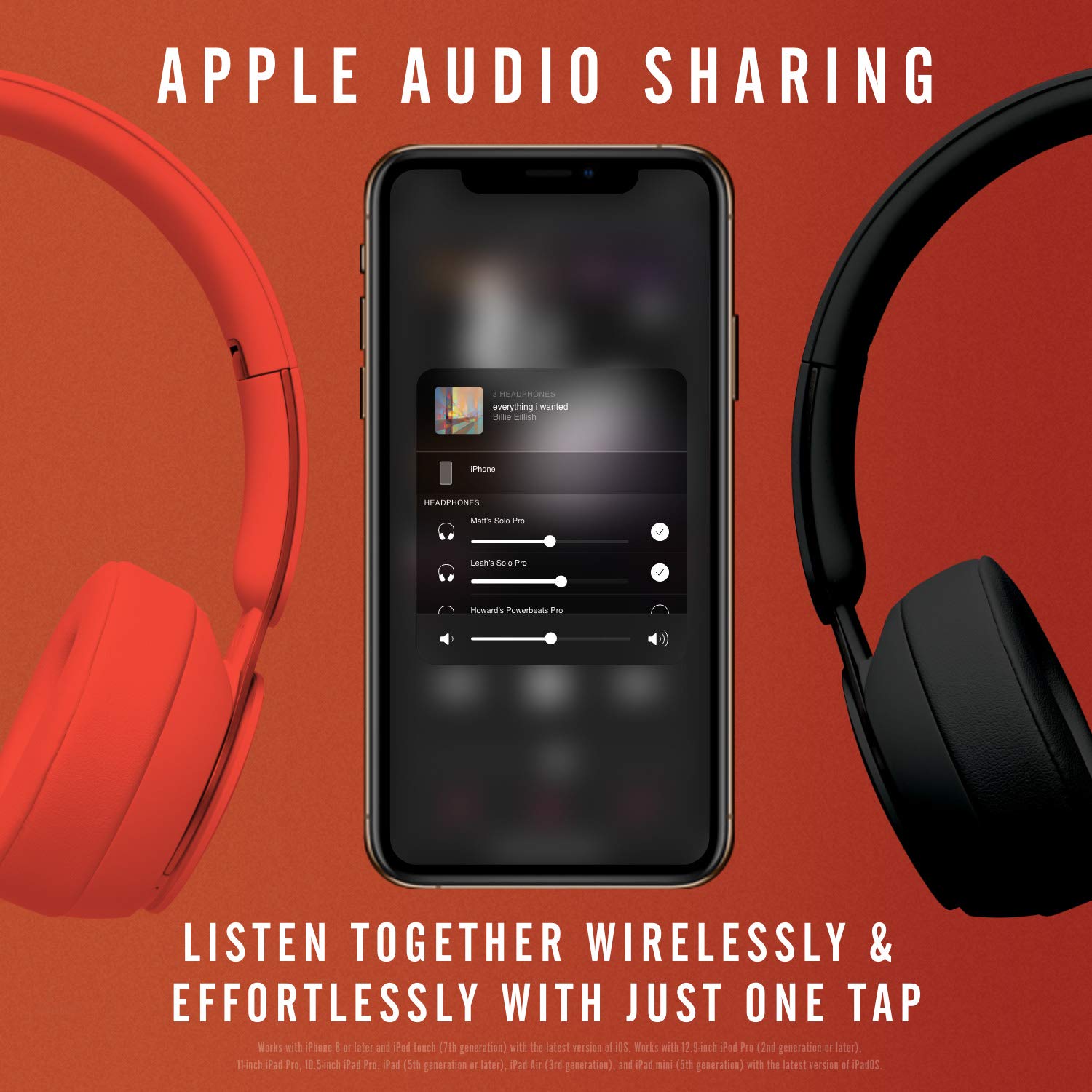 Apple Beats Solo Pro Wireless Noise Cancelling On-Ear Headphones H1 Headphone Chip, Class 1 Bluetooth, Active Noise Cancelling, Transparency, 22 Hours of Listening Time - Red