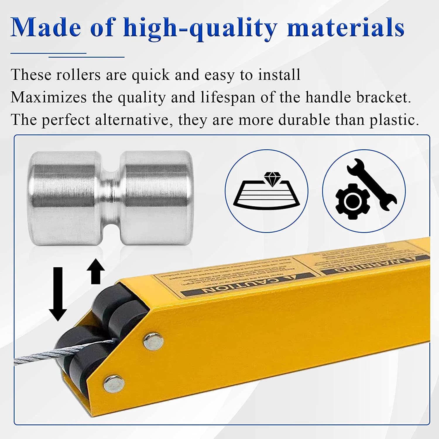 Aluminum Rollers Pins Washers Rings GL1 GMNR925 Compatible with Trailer Tailgate Lift Replacement Kit Fit for Trailer Tailgate, Easy Lift Gate etc Lift Assist Parts-2pck