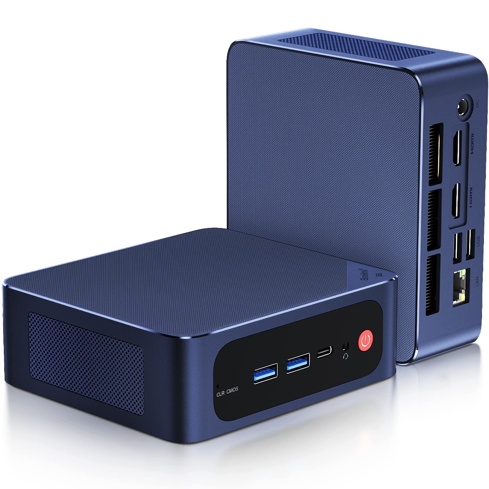 Beelink SEi12 Intel 12th Gen i5-1235U(10C/12T, Up to 4.4GHz) Mini PC, 32GB DDR4 RAM 500GB NVMe(PCle 4.0) SSD, Win 11 Pro Mini Desktop Computer, Dual HDMI 4K@60Hz/WiFi6/BT5.2/USB-C for Home/Office