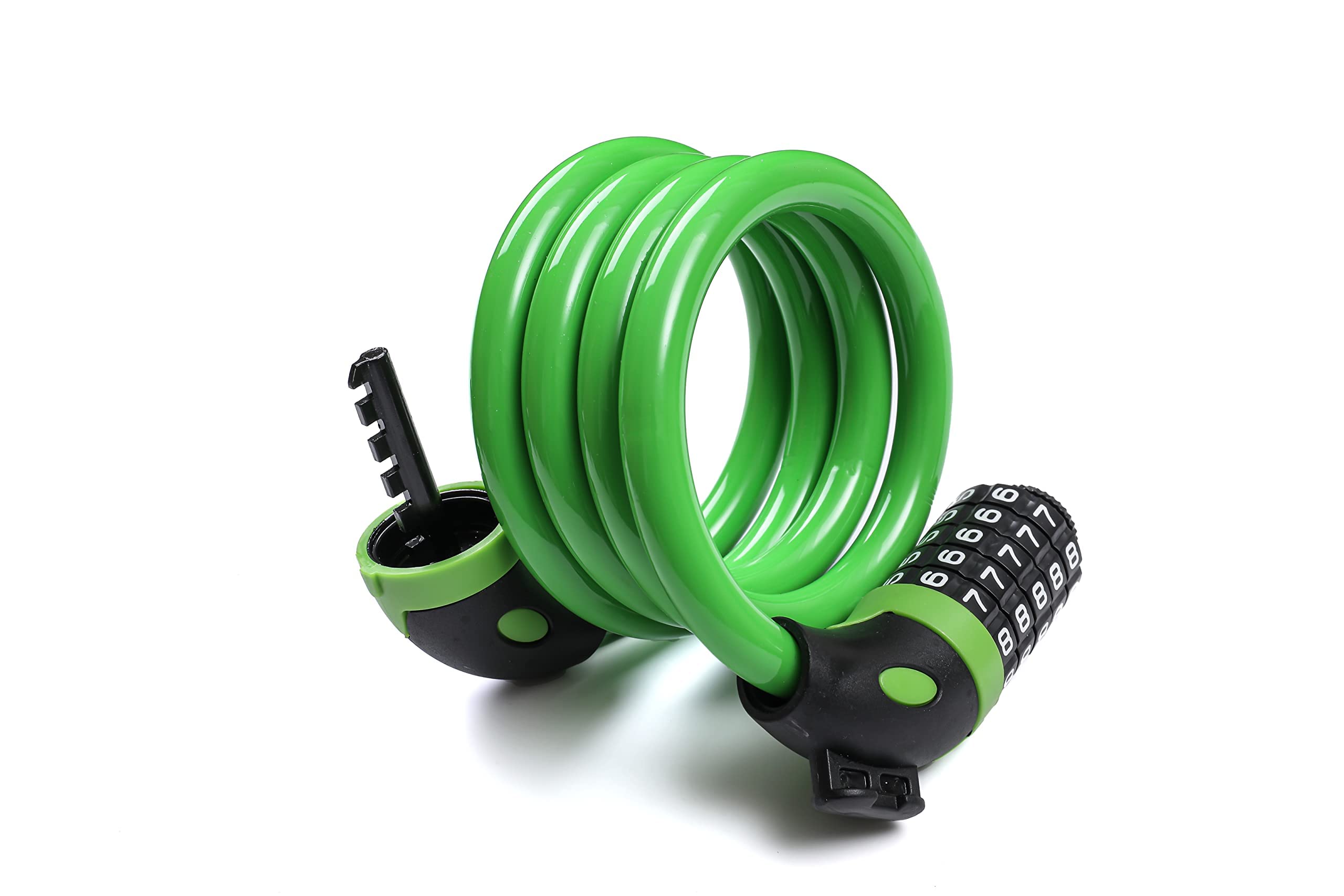 Bicycle Anti-Theft Code Lock, Composed of 5 Digits, Suitable for tri-City Vehicles, Motorcycles, etc. The Lock can be Reset by Itself and Set The Code Lock by Yourself (Green)