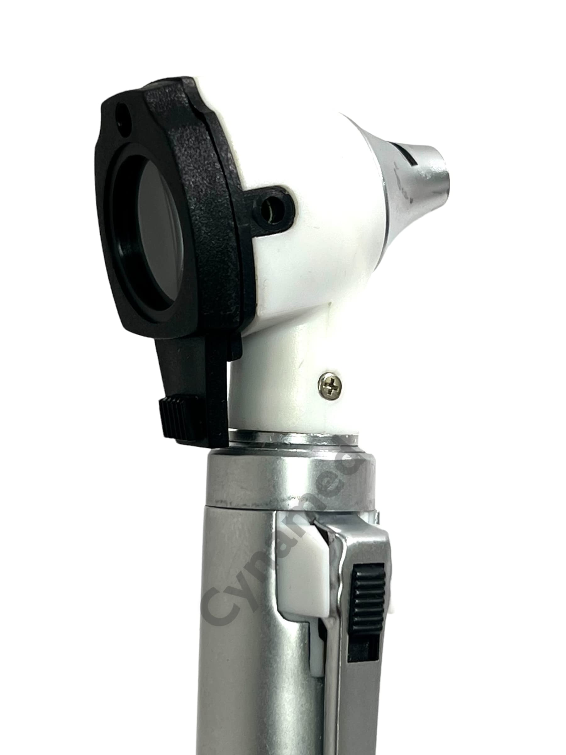 Mini Fiber Optic Otoscope White (Pocket Size) Ent Diagnostic Set with 1 Replacement Bulb Cynamed