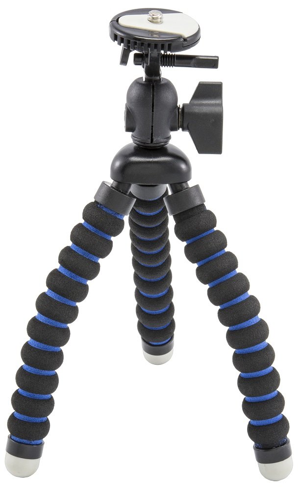 Arkon Mini Tripod Camera Mount for Canon Sony Fujifilm Samsung Nikon Cameras, Black/Blue