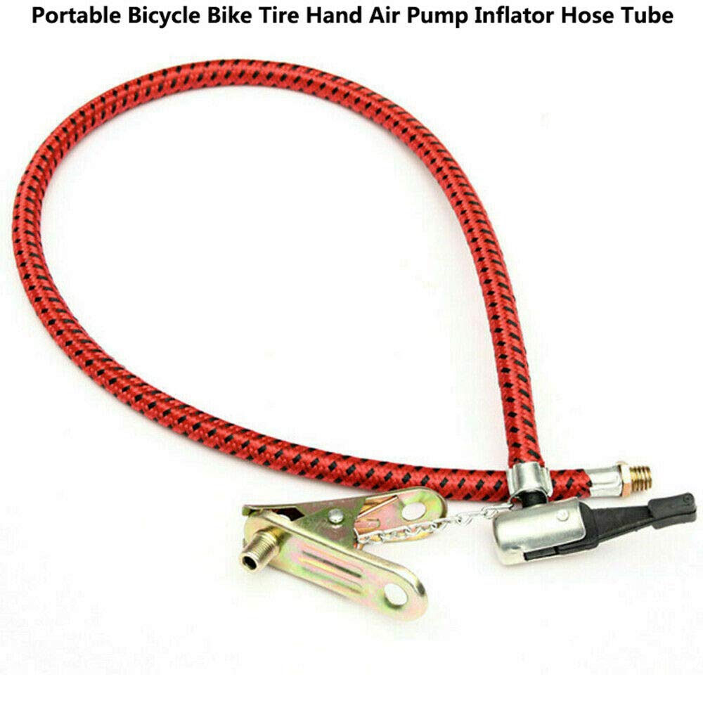 Bicycle Bike Tire Hand Air Pump Inflator Replacement Hose Tube 60cm Air Pump Hose Rubber Tool Portable