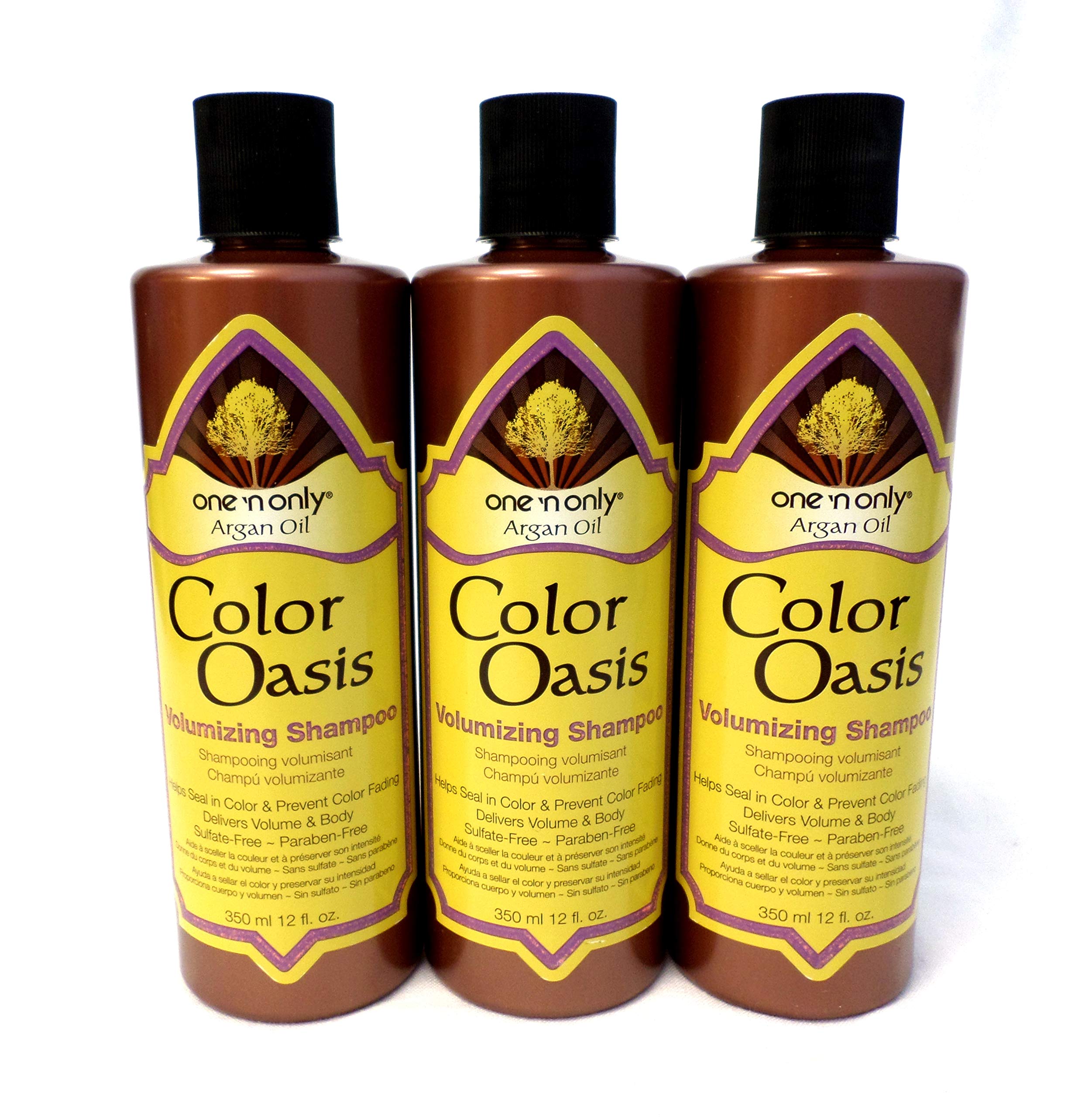 One N Only Argan Oil Shampoo Color Oasis Volumizing 12oz (3 Pack)