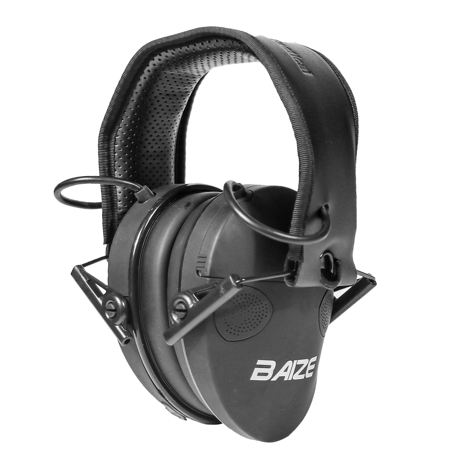 BAIZE Tactical Electronic Shooting Ear Protection 4-Mics Ear-Shaped Earmuffs Anti-Noise Sound Amplification Headphones for Outdoors