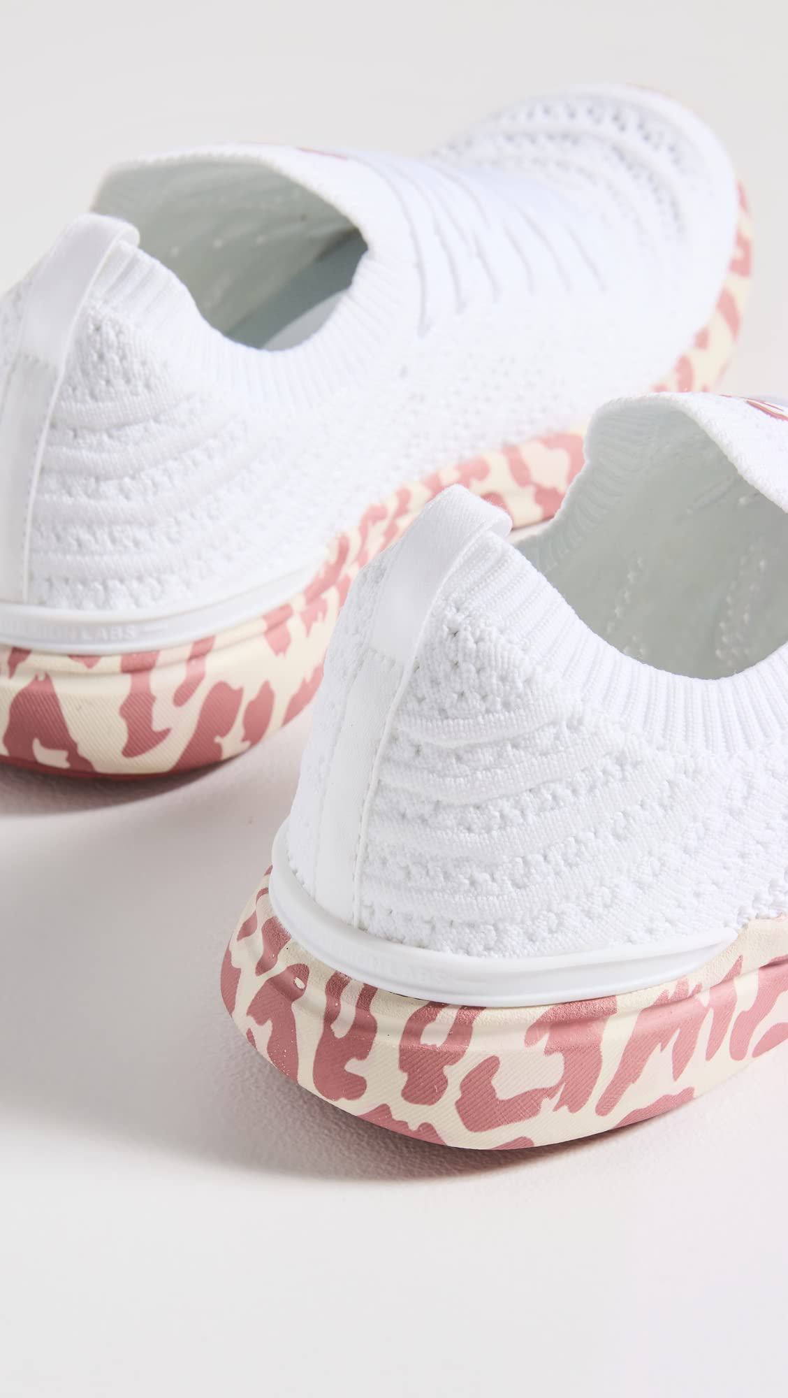 APL: Athletic Propulsion Labs Women's Techloom Wave Sneakers, White/Cedar/Leopard, 10.5 Medium US
