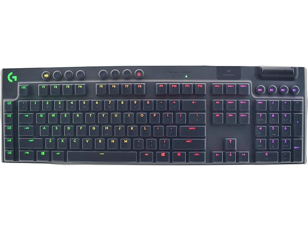 Keyboard Cover Skin for Logitech G815 RGB Mechanical Gaming Wired Keyboard, Logitech G915/G915 X Wireless Mechanical Gaming Keboard,Logitech G815 G915 Gaming Keyboard Protector-Clear
