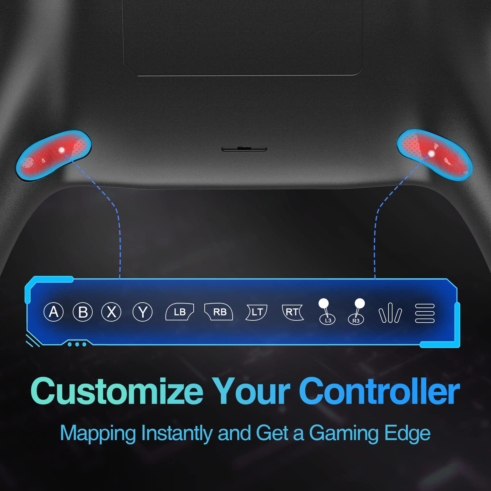 AUGEX Wireless Controller for PS4 Controller, Ymir GamePad for Playstation 4 Controller with Turbo, Steam Gamepad Work with Back Paddles, Scuf Controllers for PS4/Pro/Silm/PC/IOS