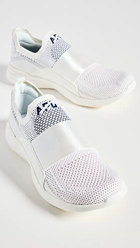 APL: Athletic Propulsion Labs Women's TechLoom Bliss Sneakers, Ivory/Navy/Rose Dust, White, 5 Medium US