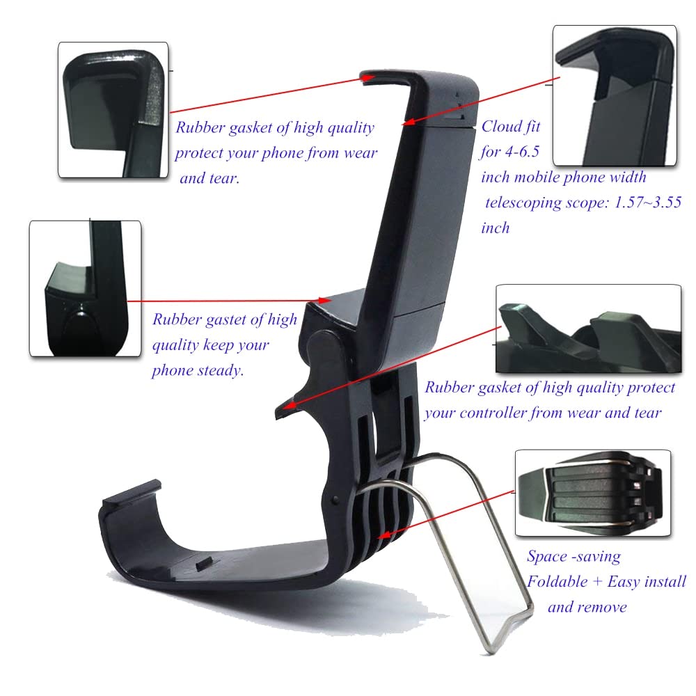 binhe Smartphone Clamp/Game Clip Fit Slim Controller Mobile Phone Holder for Xbox ONE S Gamepad Joypad