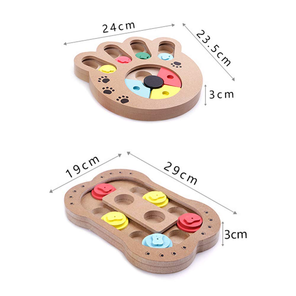 Andiker Shuffle Bone Puzzle Toy,Intelligence Training Feeder Dispenser, Pet Puzzle Treat Toy Can Improve Dog's Intelligence (Bone)