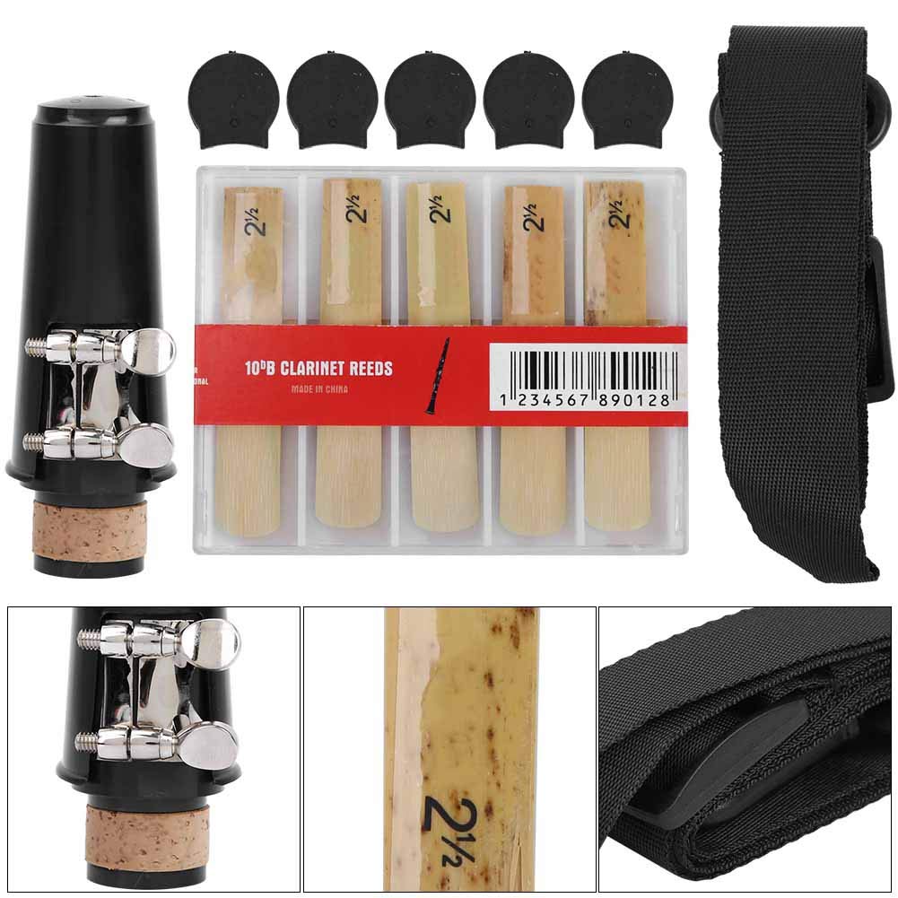 Clarinet Accessories Set, Clarinet Accessories Set Mouthpiece & Neck Strap & Clarinet & Thumb Pad for Clarinet Musicinstrument