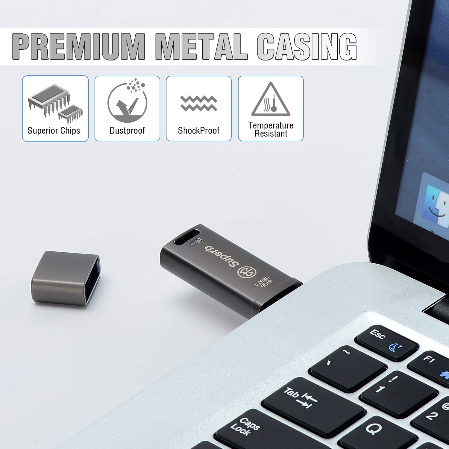 AXE MEMORY Superb 512GB USB 3.1 SuperSpeed Flash Drive, Metal Casing, Optimal Read Speeds Up to 400 MB/s. Write Speeds Up to 300 MB/s