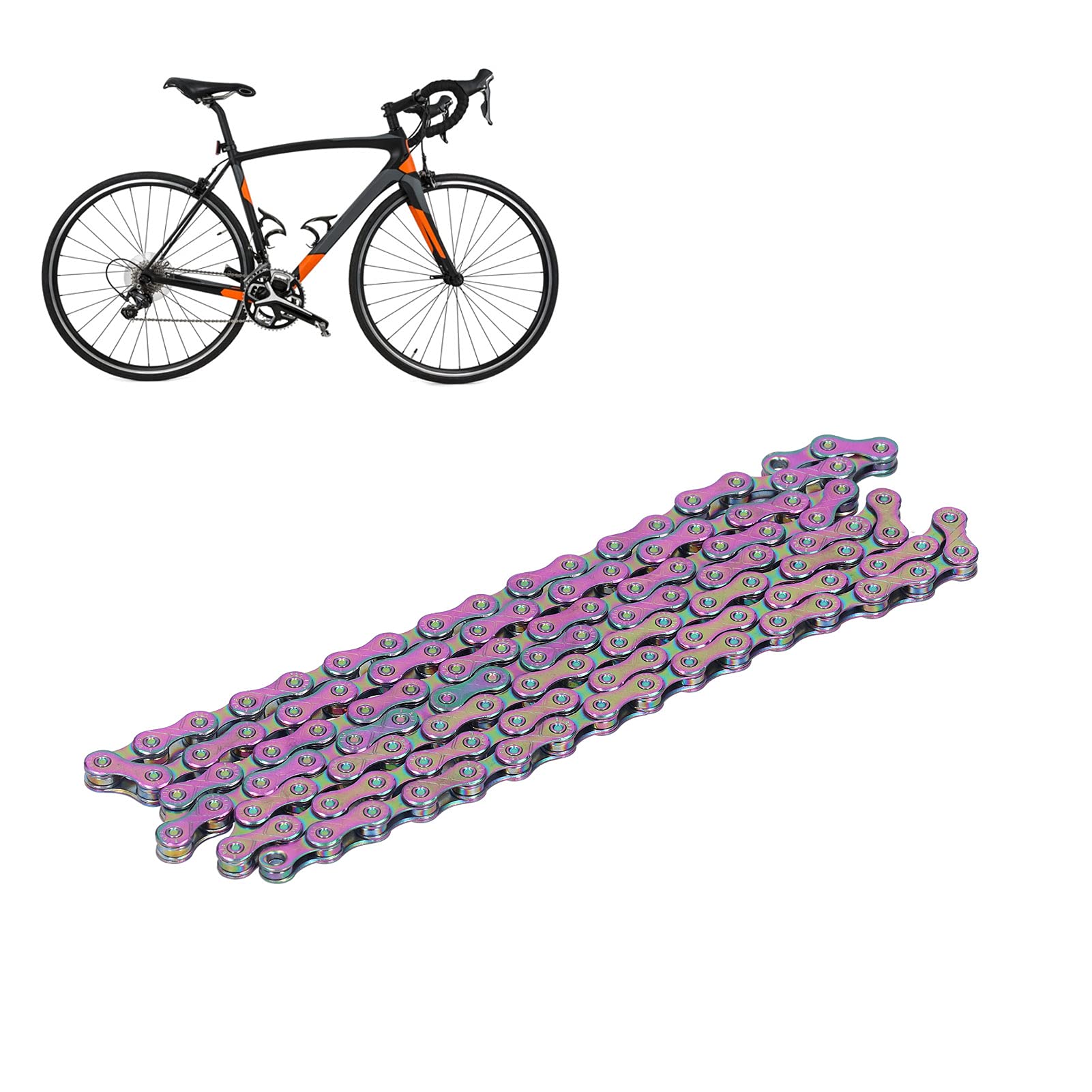 Bicycle Chain, Simple Installation Wide Compatibility 10 Speed Chain for Mountain Bikes and Road Bikes