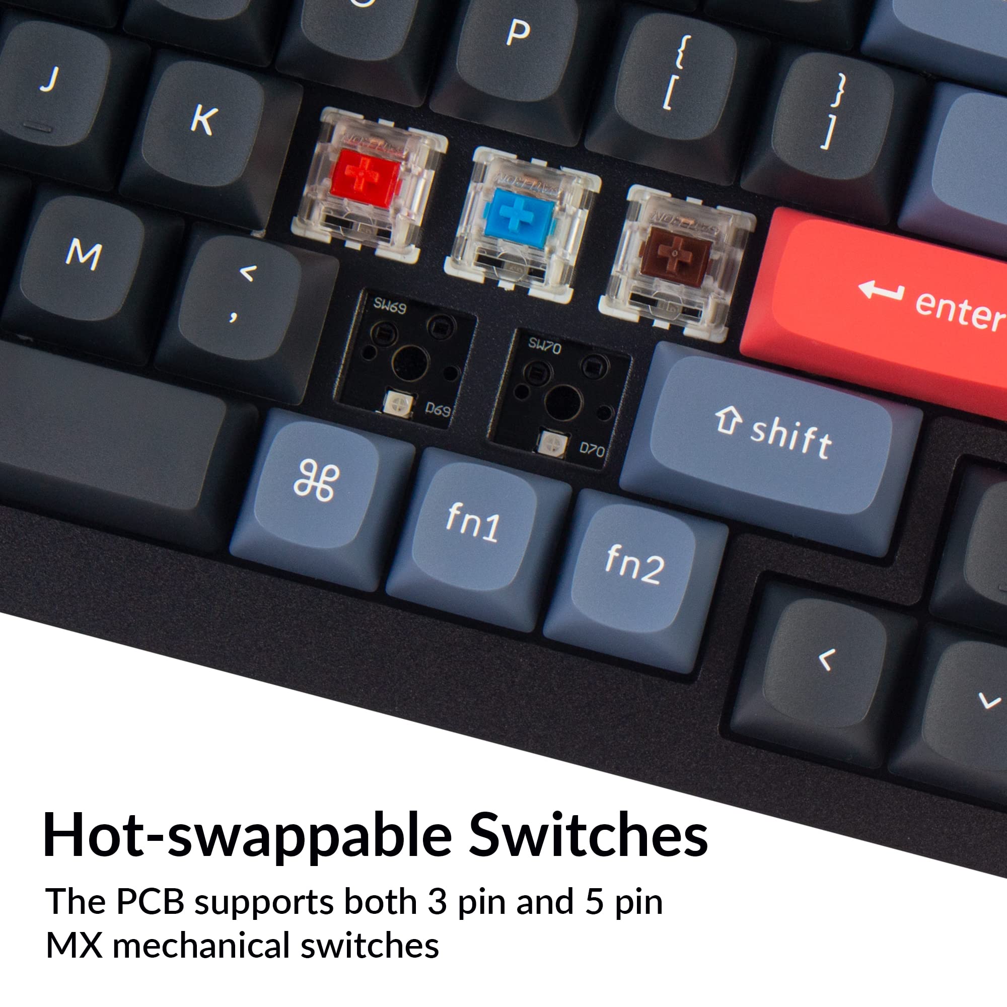 Keychron Q2 Wired Custom Mechanical Keyboard, QMK/VIA Programmable Macro, Full Aluminum, Hot-Swappable Gateron G Pro Brown Switch, 65% Layout Double Gasket Compatible with Mac and Windows - Black
