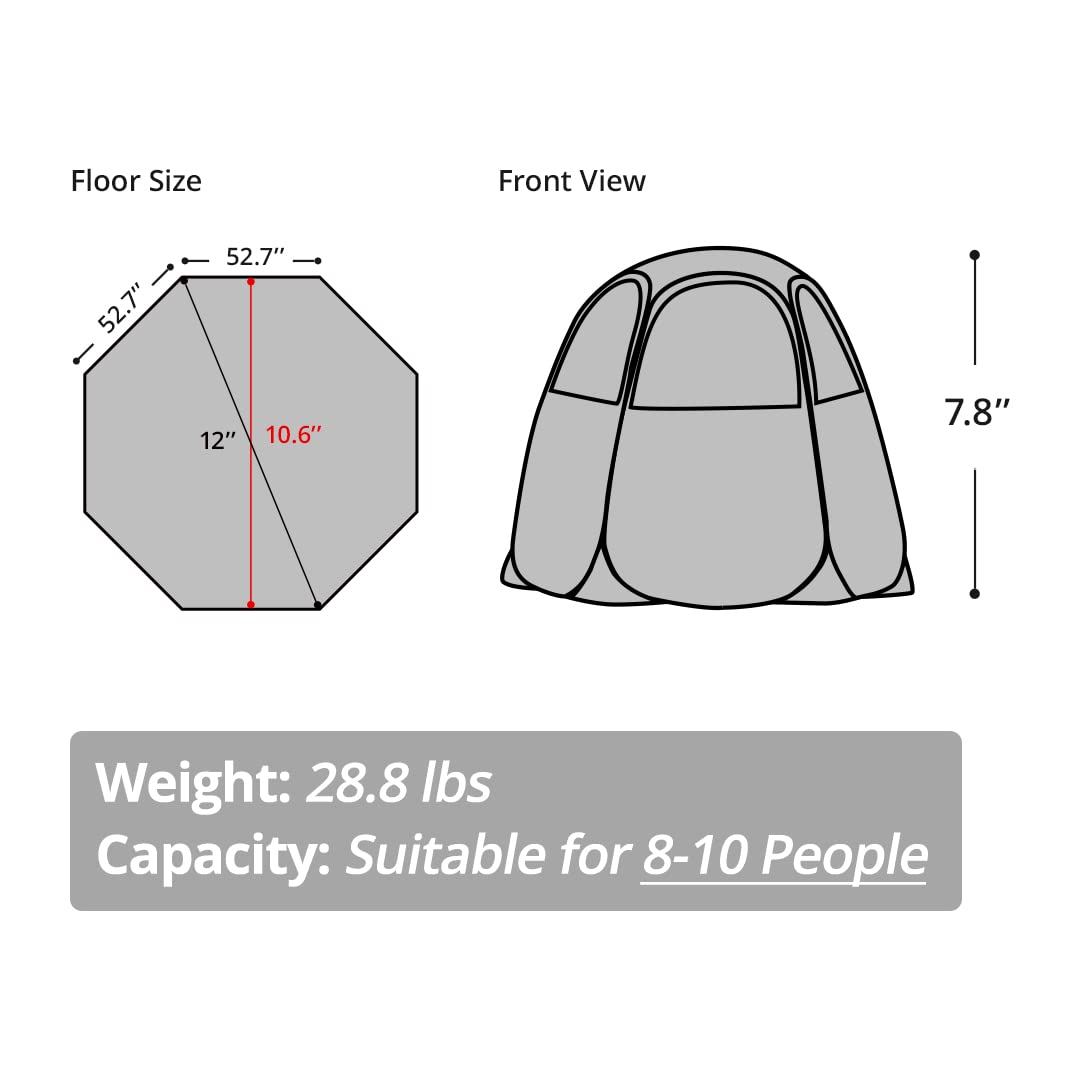 Alvantor Pop Up Canopy Tent - Vendor Booth Event Tent - 12x12 Pop Up Canopy for Commercial Activity - Camping Gazebos - Beige