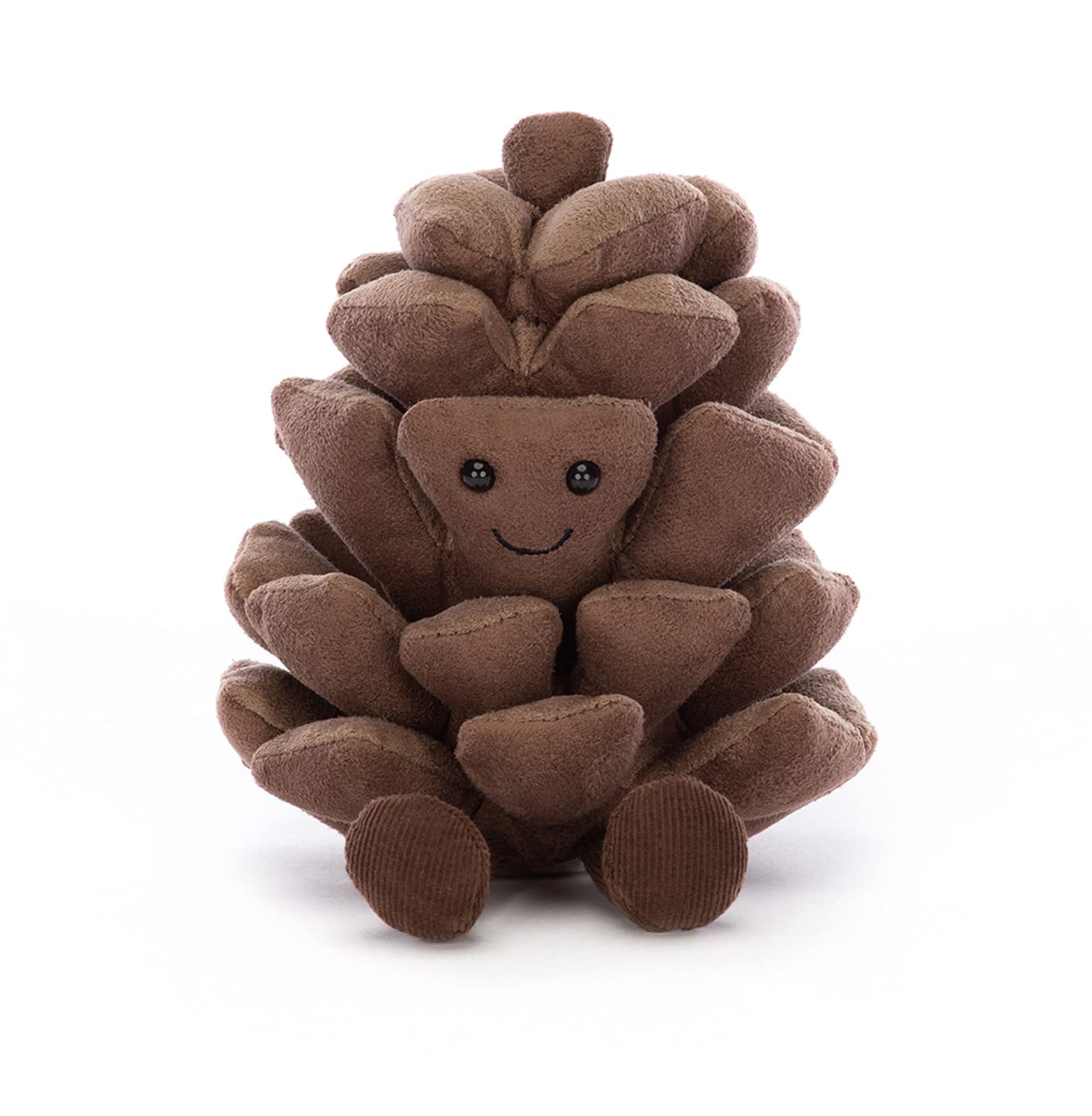 Jellycat Amuseables Pine Cone Stuffed Toy, 6 inches | Winter Plush and Décor