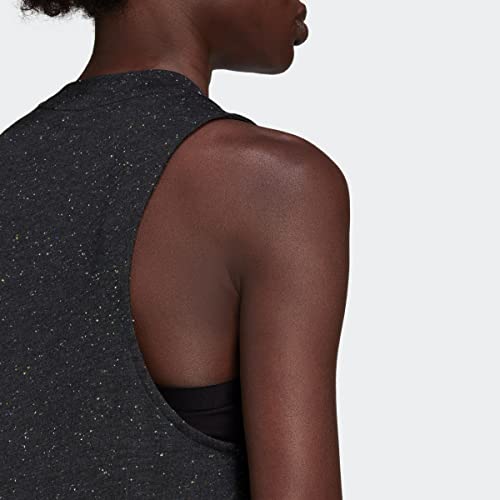 adidas Women's Winners 3.0 Tank, Black Melange, Small