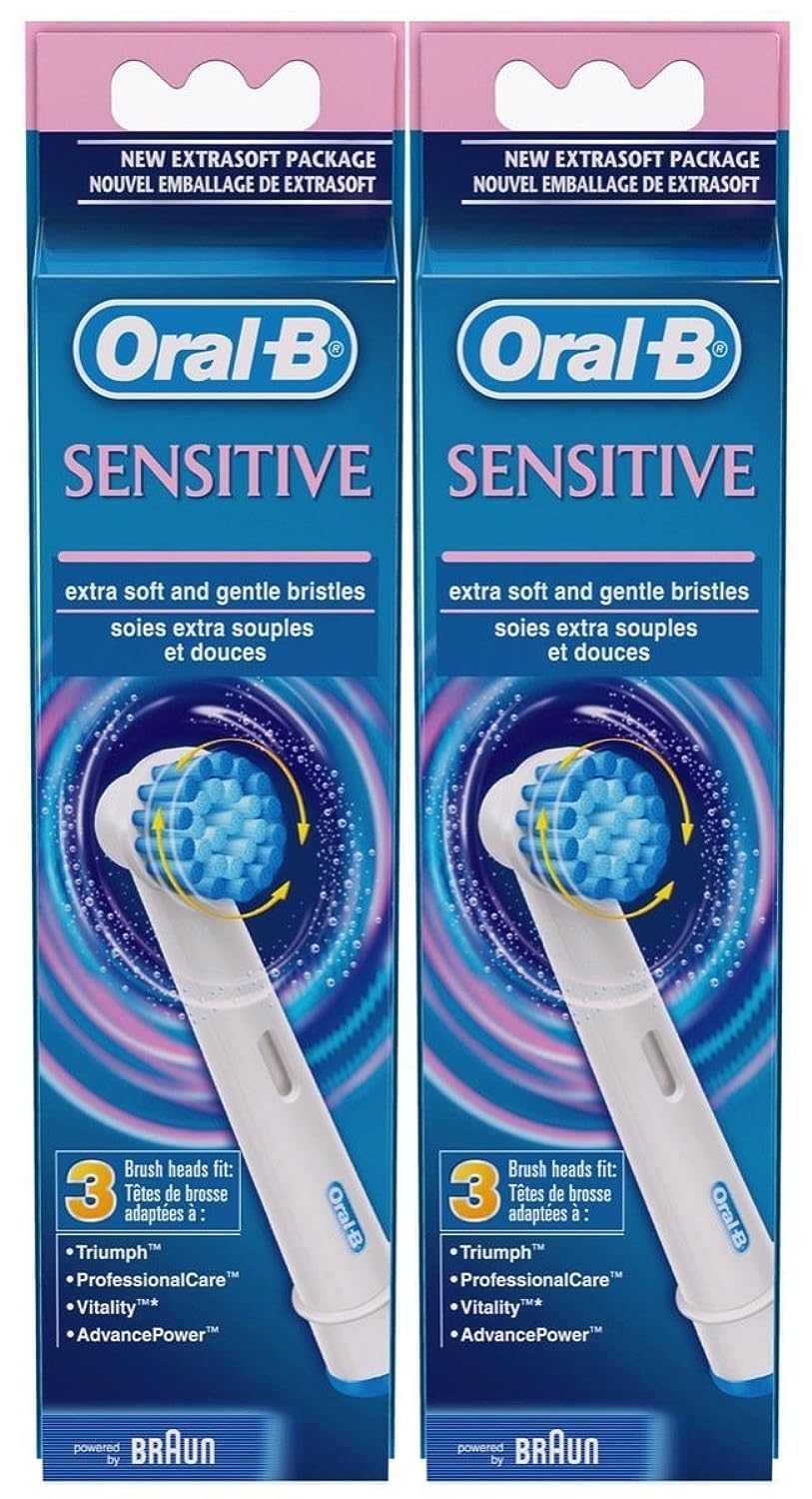 Oral B Sensitive Electric Toothbrush Replacement Brush Heads - 3 ct - 2 pk