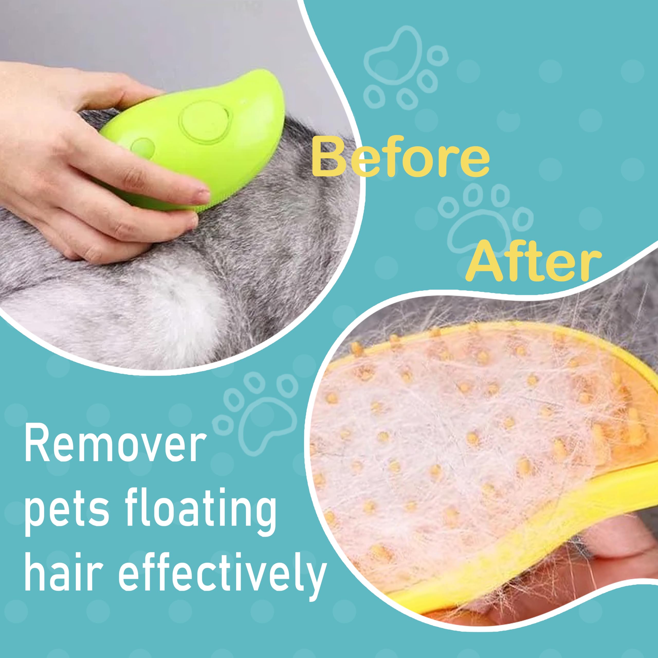 Cat Steam Brush For Shedding, Grooming Tool for Cats and Dogs with Steam Function, Massage, and Shedding Hair Removal - Ideal for Pets, Featuring Weighted Blanket Technology, Hair Brush