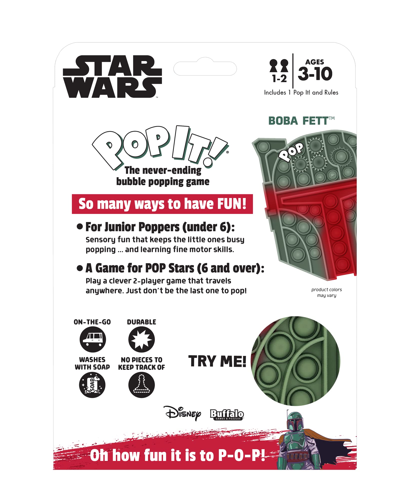 Buffalo Games - Star Wars - Pop It! Boba Fett V