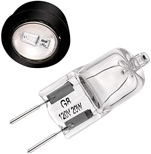 Anivona 10 Pack G8 Halogen Bulb 20W, Dimmable 120V G8 T4 JCD Bi-Pin Halogen Light Bulb, Warm White 3000K, 40mm (1.57") Length, Perfect for Under Cabinet Lighting, Kitchen Range Hood, Landscape Light