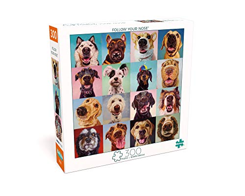 Buffalo Games - Follow Your Nose - 300 Large Piece Jigsaw Puzzle Multicolor, 18"L X 18"W