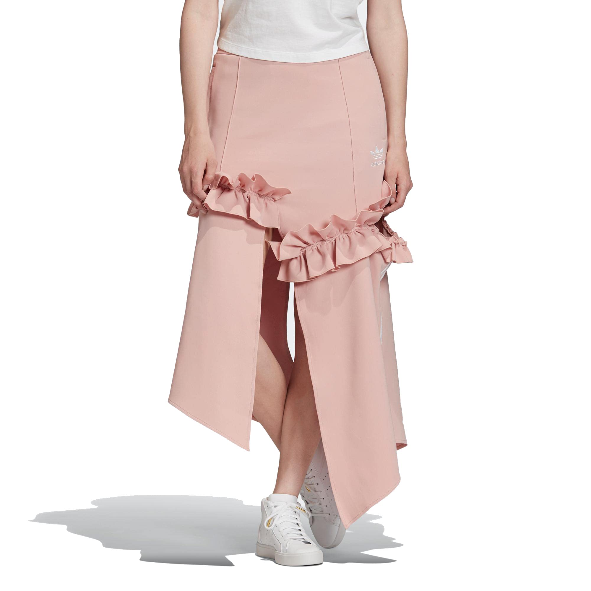 Adidas Women's J Koo Ruffled Assimetrical Sports Skirt, Pink, Small