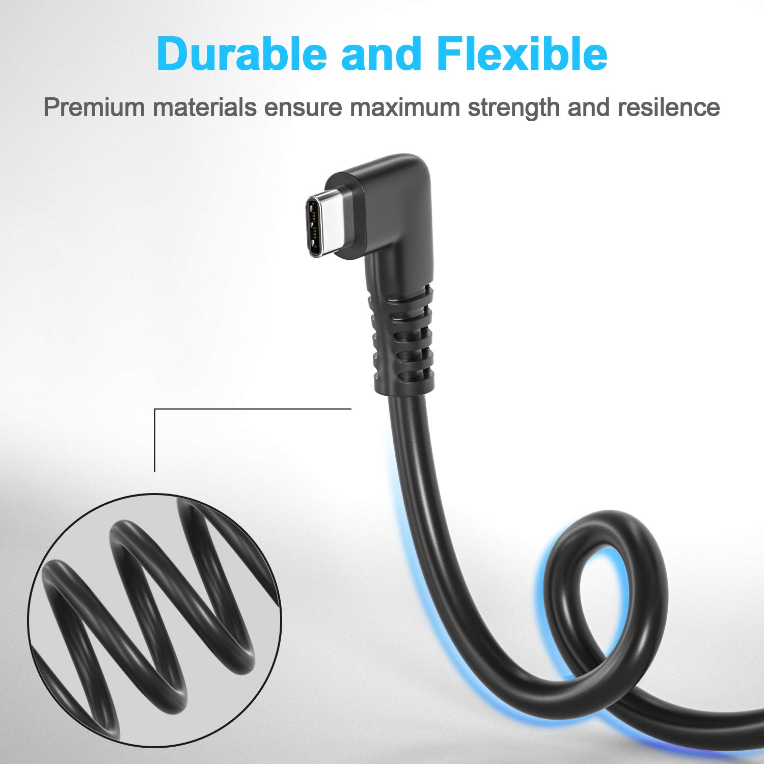 Fasgear USB 3 Type C Cable 16.5ft Long USB C Charger Cable 5Gbps Superspeed Data Transfer 3A Fast Charging Compatible for O-culus Quest 1/2 PS 5 Controller Camera Sam-Sung Smarphones Tablets (5m)