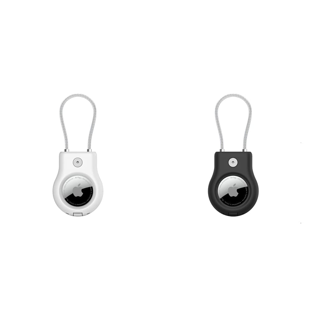 Belkin Apple AirTag Secure Holders with Wire Cable (2-Pack) - Durable, Scratch-Resistant AirTag Cases