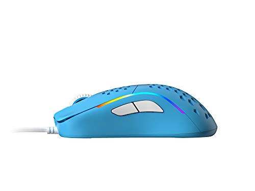 HK Gaming NAOS M Ultra Lightweight Honeycomb Shell Ambidextrous Wired RGB Gaming Mouse 12 000 cpi - 7 Buttons - 59 g (Naos-M, Blue)