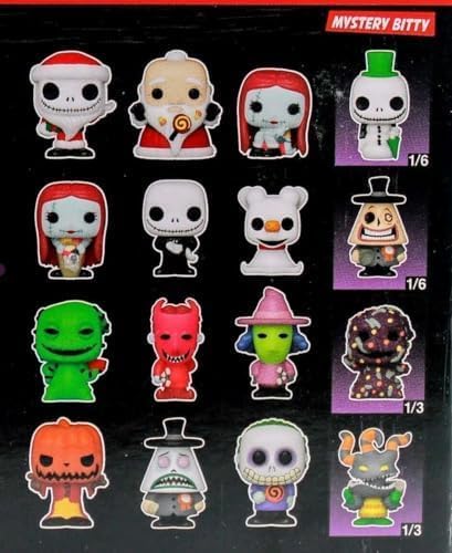 All Hail Jack Nightmare Before Christmas Figure Bundled with Bitty Pop! + Blind Box Mini + Skellington Blacklight NBX Master of Fright Hanger + Sally & Zero + Beetlejuice 5 Items