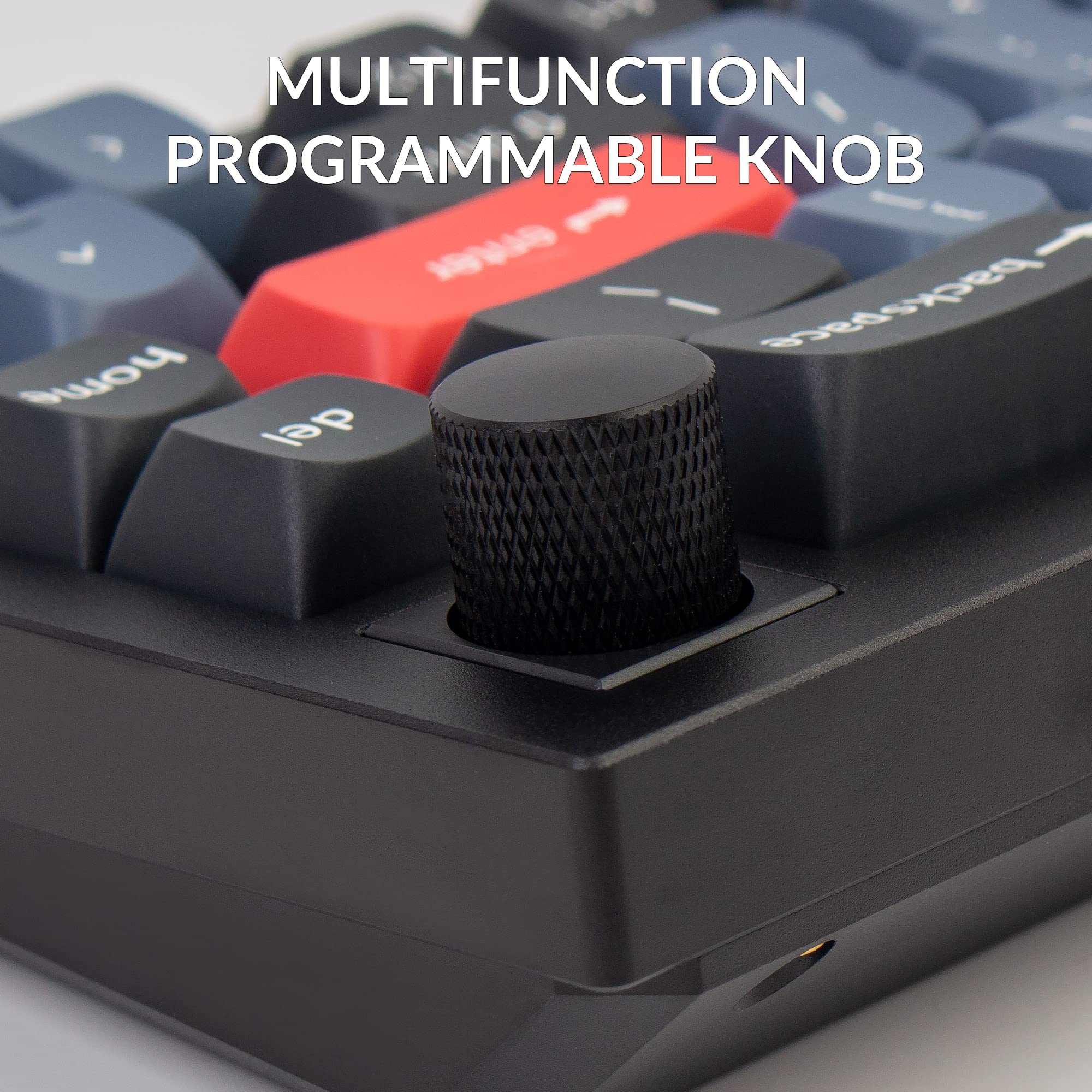 Keychron Q2 Wired Custom Mechanical Keyboard Knob Version, 65% Layout QMK/VIA Programmable Macro with Hot-swappable Gateron G Pro Brown Switch Double Gasket Compatible with Mac Windows Linux (Black)