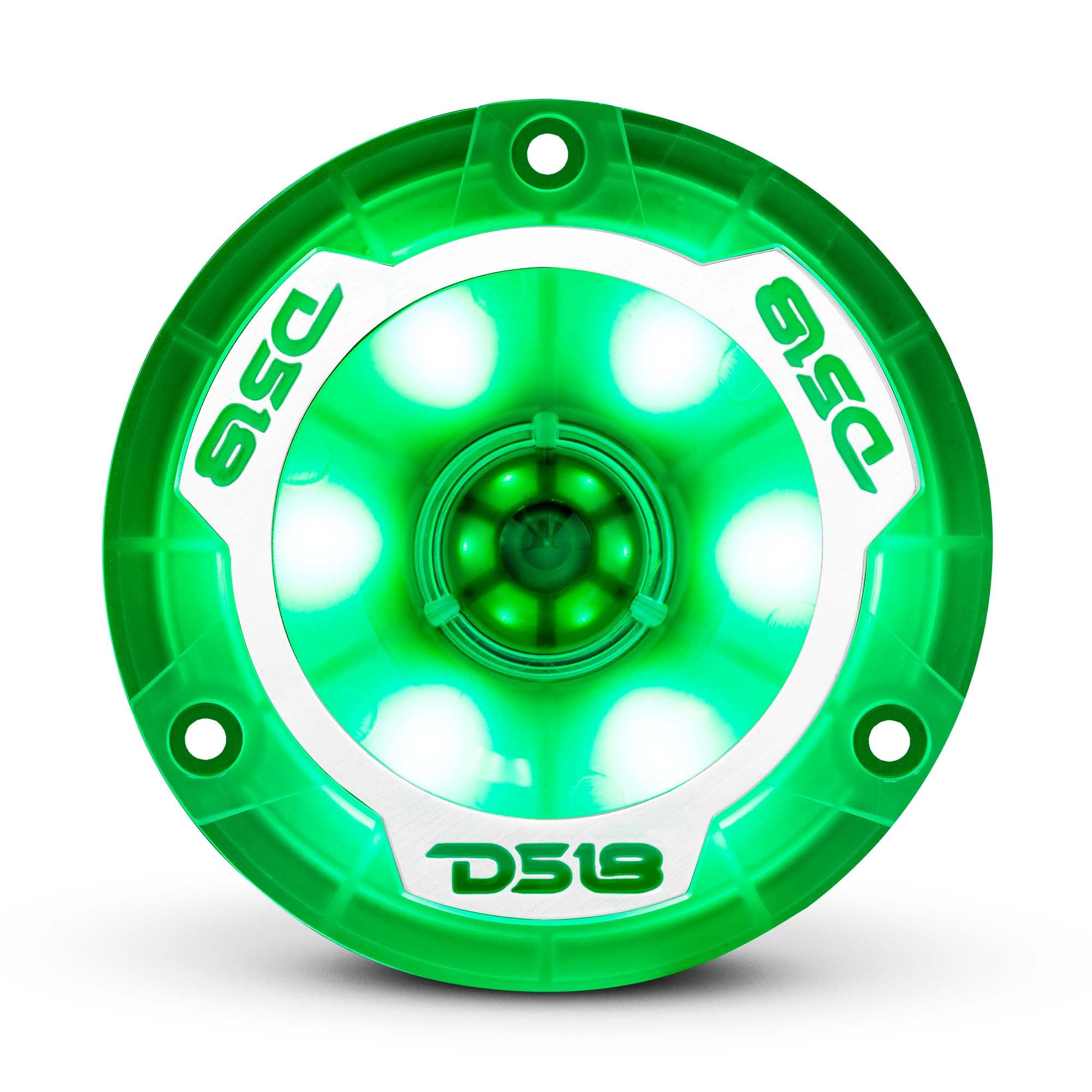 DS18 PRO-TW1L 3.8" RGB Aluminum Super Bullet Tweeter - 1" Voice Coil, Polycarbonate Body and Bullet, 400W Max, 200W RMS, 4 Ohms, Built in Crossover - PRO Tweeters are The Best - 2 Speakers