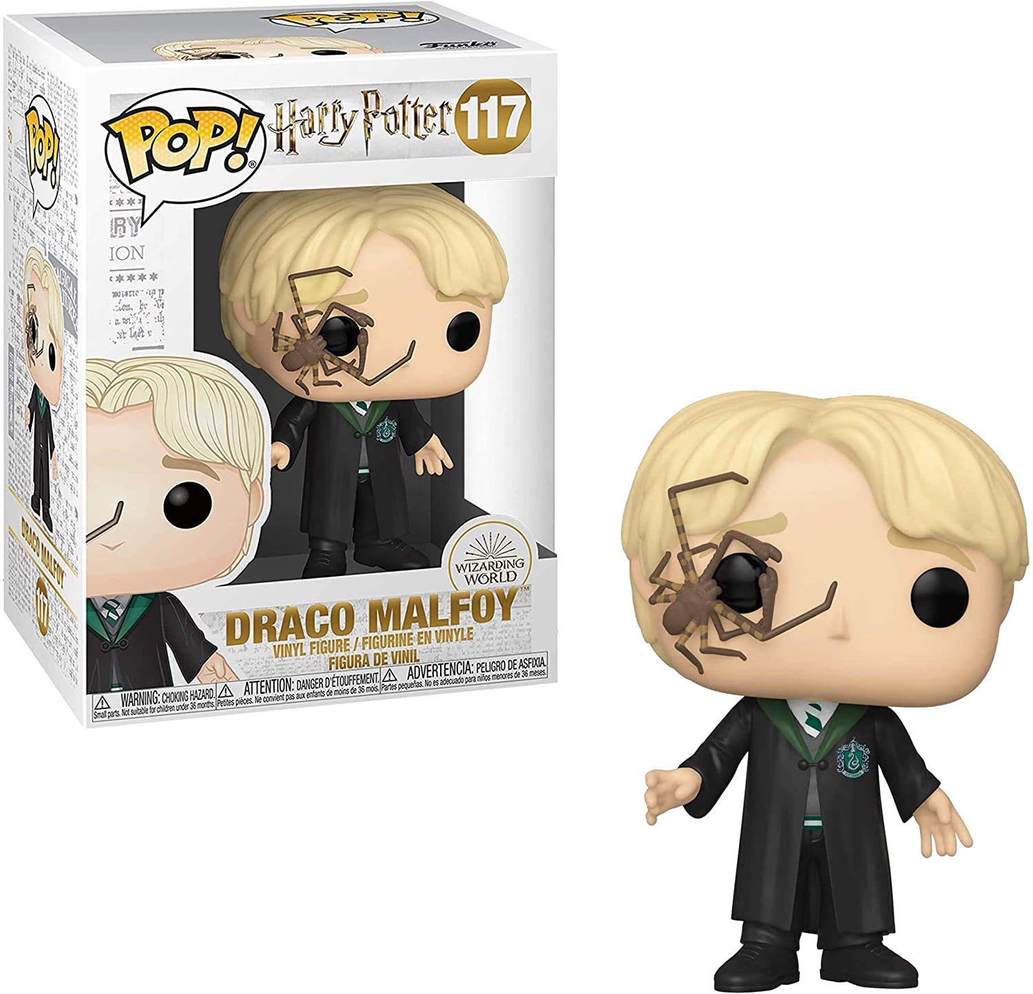 HARRY POTTER - Draco Malfoy with Whip Spider Funko Pop! Vinyl Figure (Bundled with Compatible Pop Box Protector Case)