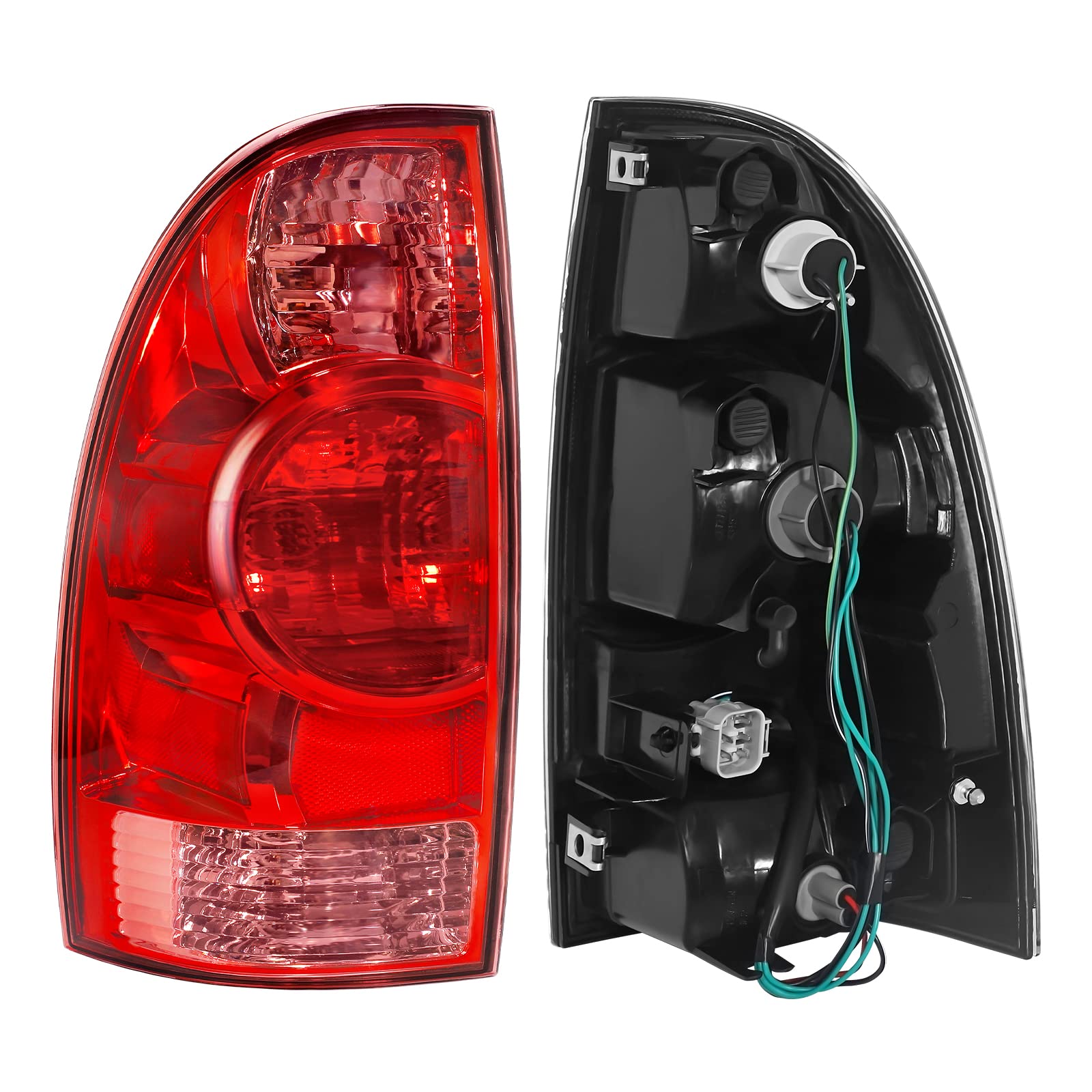 ALZIRIA Tail Light Rear Lamp Compatible With 2005 2006 2007 2008 2009 2010 2011 2012 2013 2014 2015 05 06 07 08 09 10 11 12 13 14 15 Toyota Tacoma Brake Light Driver Side And Passenger Side