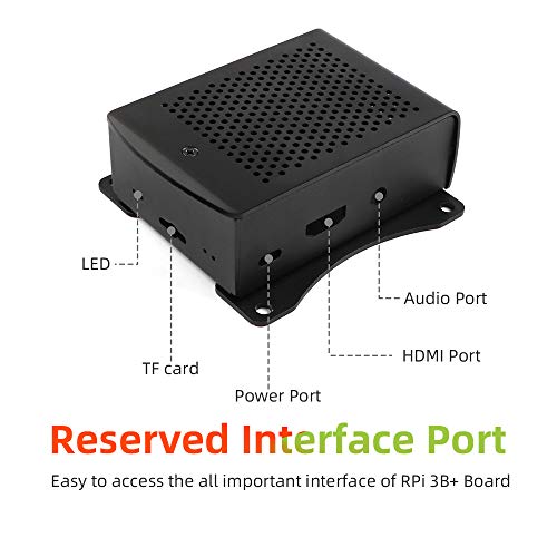 Aluminum Alloy Case for Raspberry Pi 3B+ with USB Switch Cable Fan Heatsink and Screw Driver Raspberry Pi Case for RPi 3B+ RPi 3 RPi 2 B