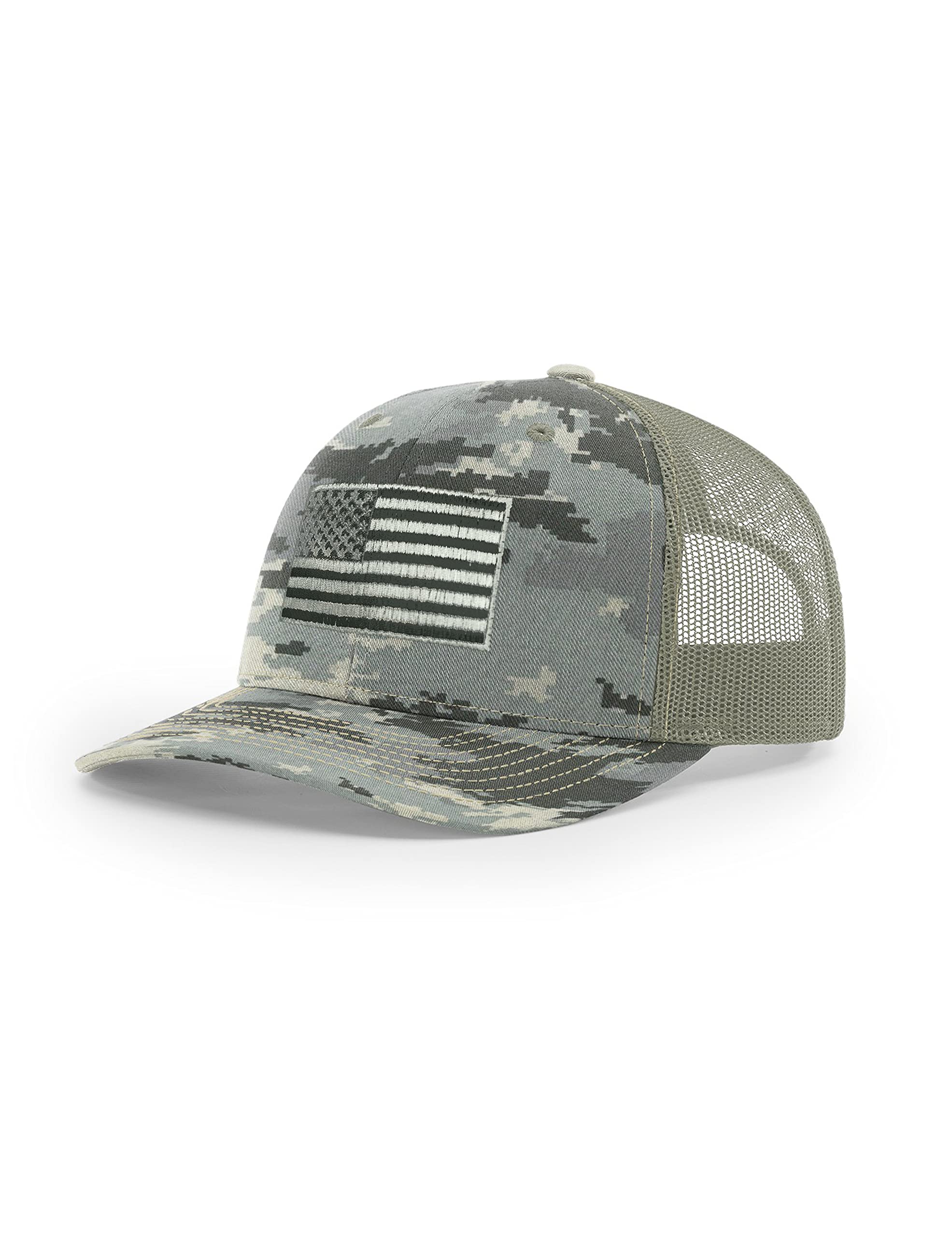 B Wear Sportswear American Flag USA Digital Camouflage Snapback Embroidered Men's Trucker Hat