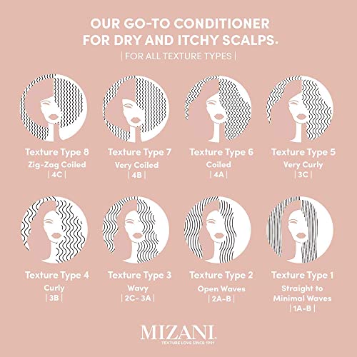 Mizani Scalp Care Dandruff Conditioner | Pyrithione Zinc | Controls Scalp Flaking & Itching | For Curly Hair | 16.9 Fl. Oz