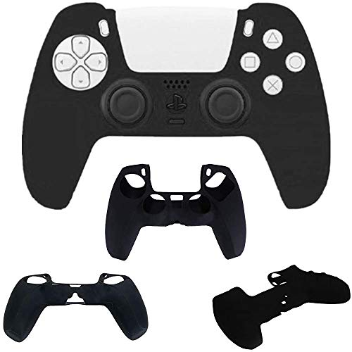 Anti-Slip Silicone Skin Case for PS5 DualSense Controller Black