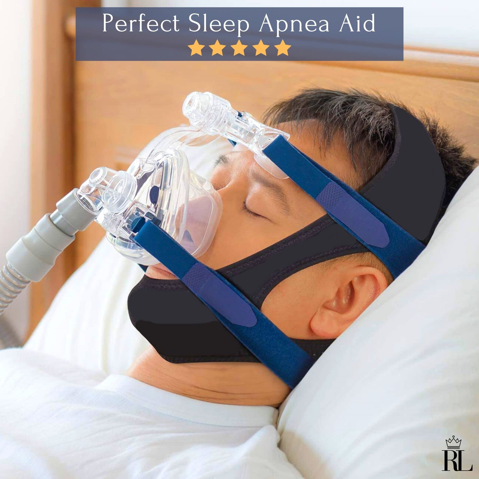 Anti Snoring Chin Strap for CPAP Users - CPAP Chin Straps for Men and Women - CPAP Supplies - Keep Mouth Closed While Sleeping - Anti Snore Chin Strap - Snore Strap Snoring Solution - Regal Living