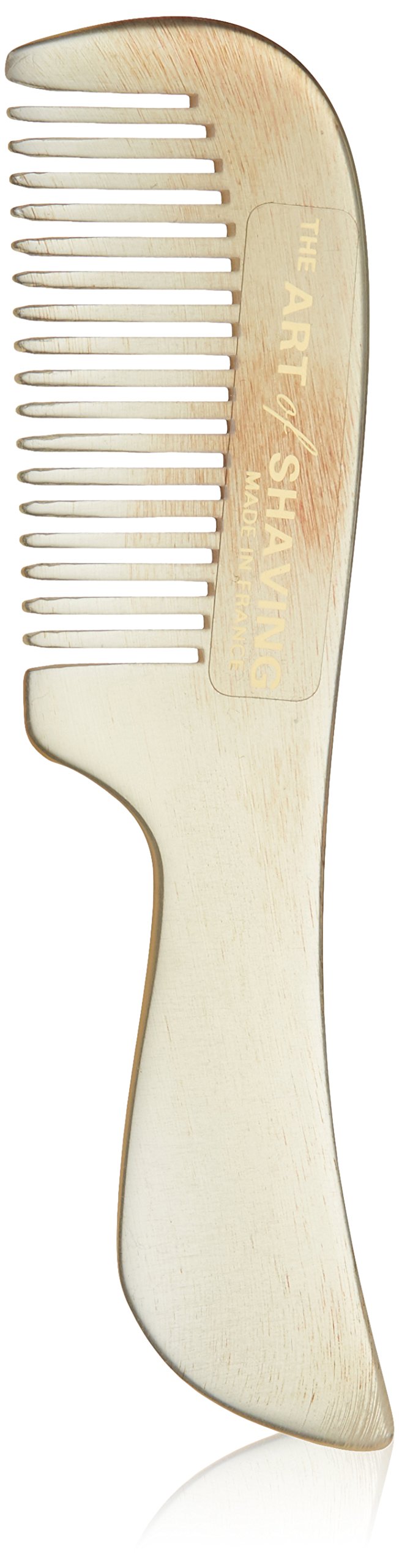 The Art of Shaving Mustache Comb - Handmade Natural Horn Comb, Contains Keratin to Smooth Hair and Promote Shine