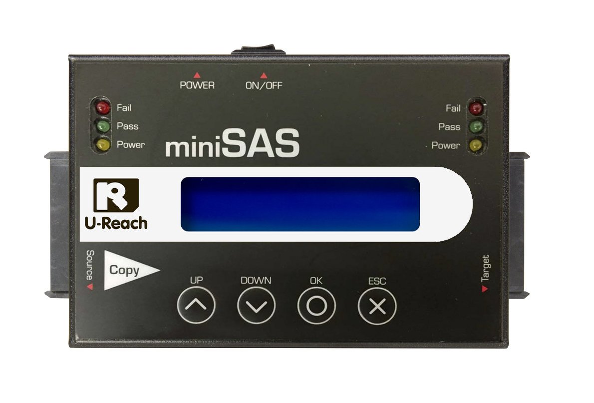 U-Reach 1 to 1 miniSAS Series SATA/SAS HDD/SSD Duplicator and Sanitizer (SAS-MS118)