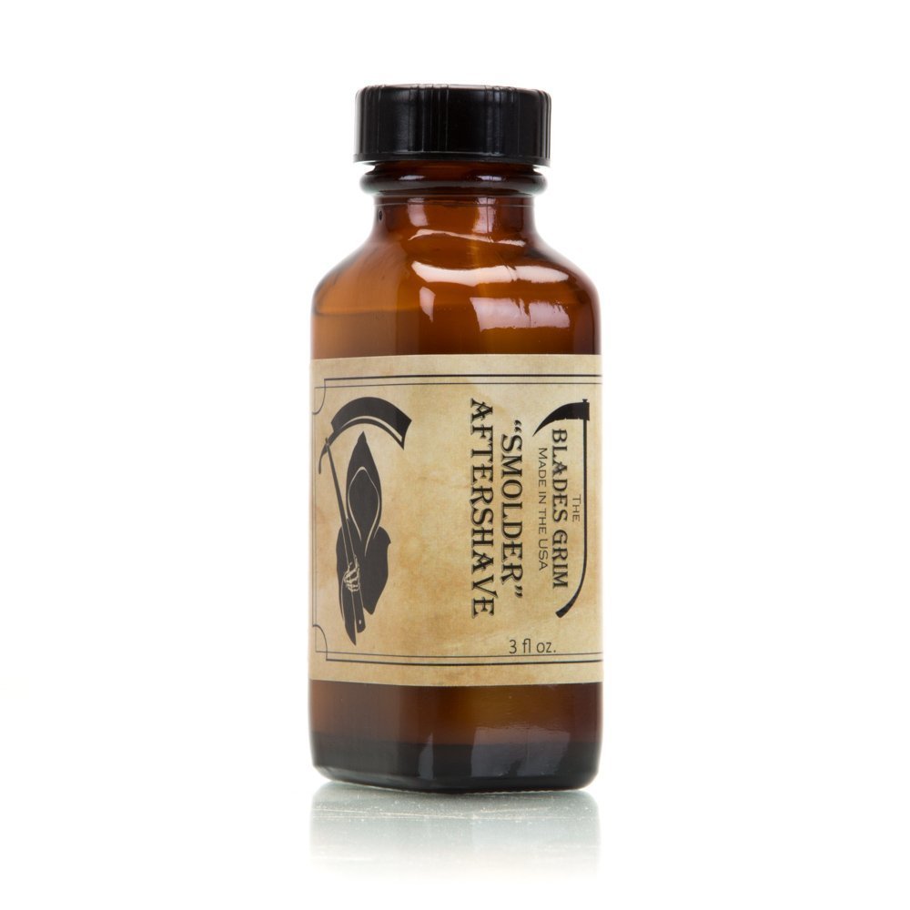 The Blades Grim β Aftershave Oil, Handmade in The USA (Smolder, 3oz)