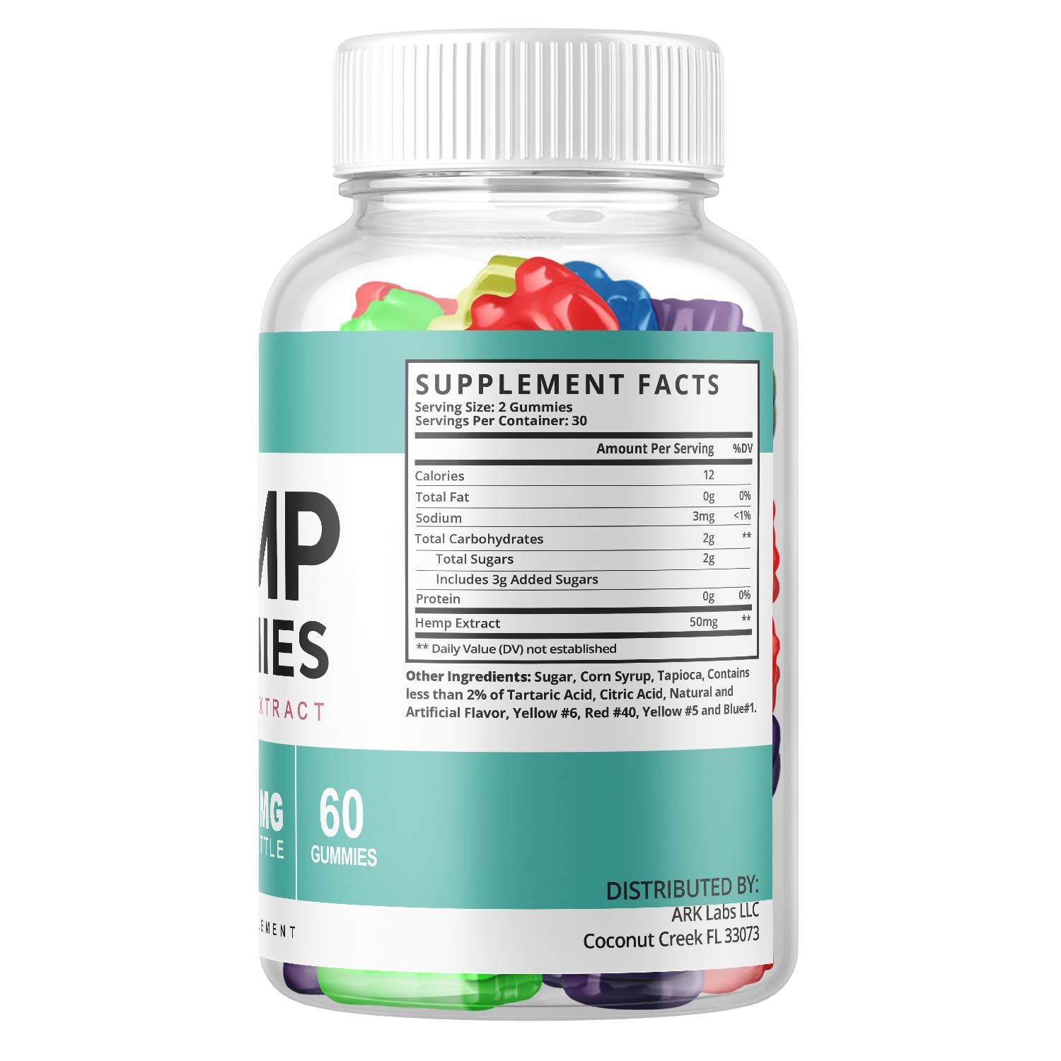 Ark Labs (5 Pack) Vigorvita Gummies - Vigorvita Hemp Gummies Premium Blend Hemp, Vigor Vita Hemp Extract Gummies, Vigorvita Hemp Advanced Formula Hemp Extract Supplement (300 Gummies)
