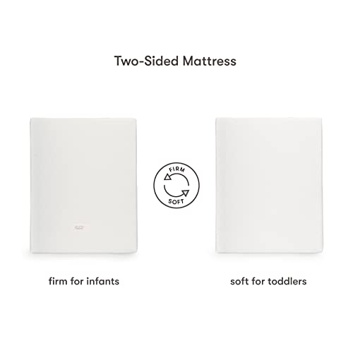 Babyletto Pure Core 4" Midi Crib Mattress, Hybrid Waterproof Cover, Lightweight, Greenguard Gold Certified