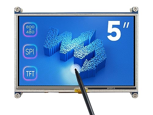 Waveshare 5 Inch HDMI LCD 800X480 High Resolution for Raspberry Pi 2 Model B/Raspberry Pi Model B/B/A/Raspberry Pi 3 Model B/3 B+