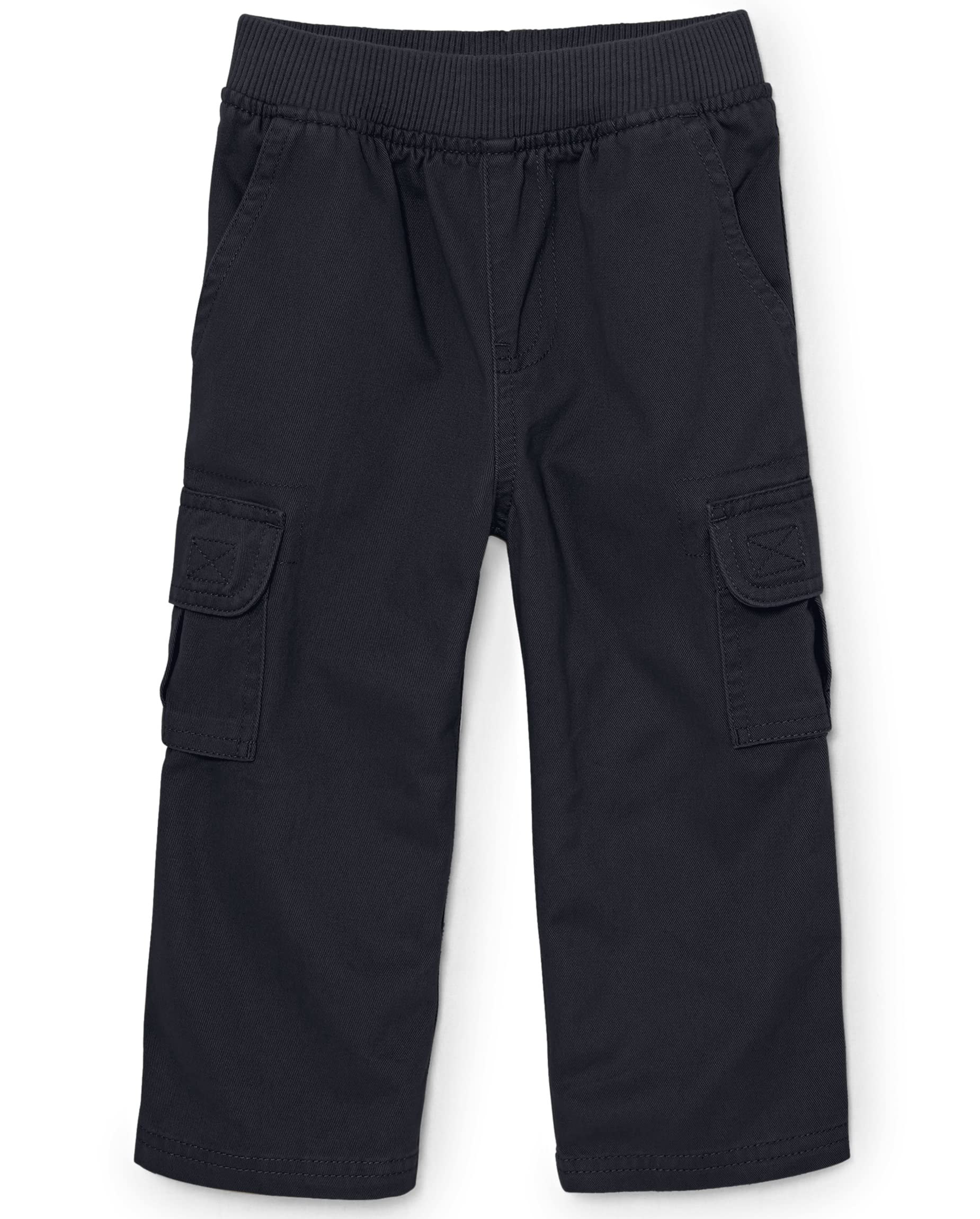 The Children's Place Baby Boys and Toddler Boys Pull On Cargo Pants, New Navy, 5T